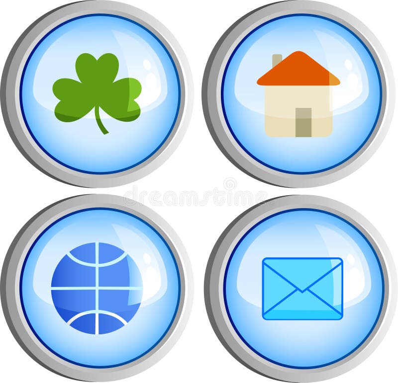 Four buttons stock vector. Illustration of vector, green - 8661487