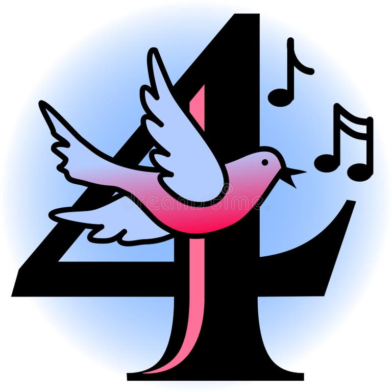 Four Calling Birds Stock Illustrations – 26 Four Calling Birds Stock ...