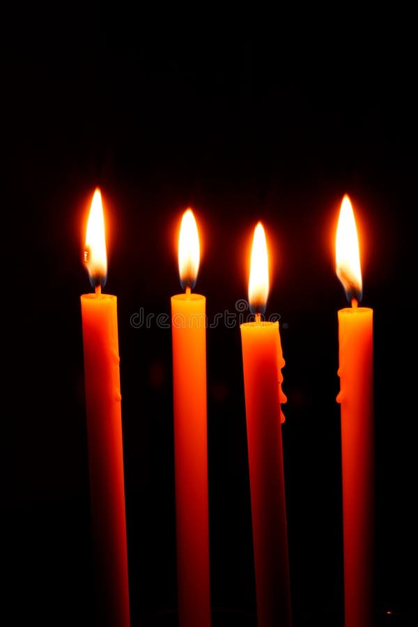 Four candles stock image. Image of december, candles - 44366837