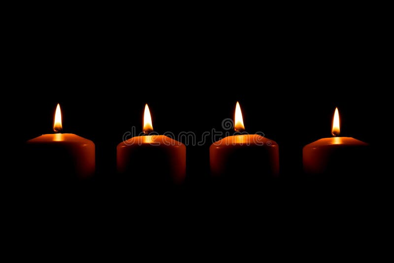 Four candles stock image. Image of christmas, relaxation - 163487785