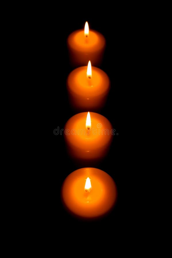 Four candles stock photo. Image of forest, light, colourful - 48379762