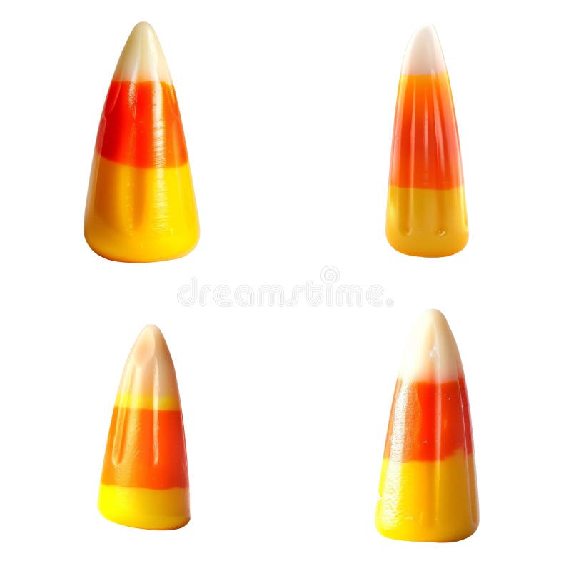 Four Candy Corn Candies stock photo. Illustration of dessert - 331565892