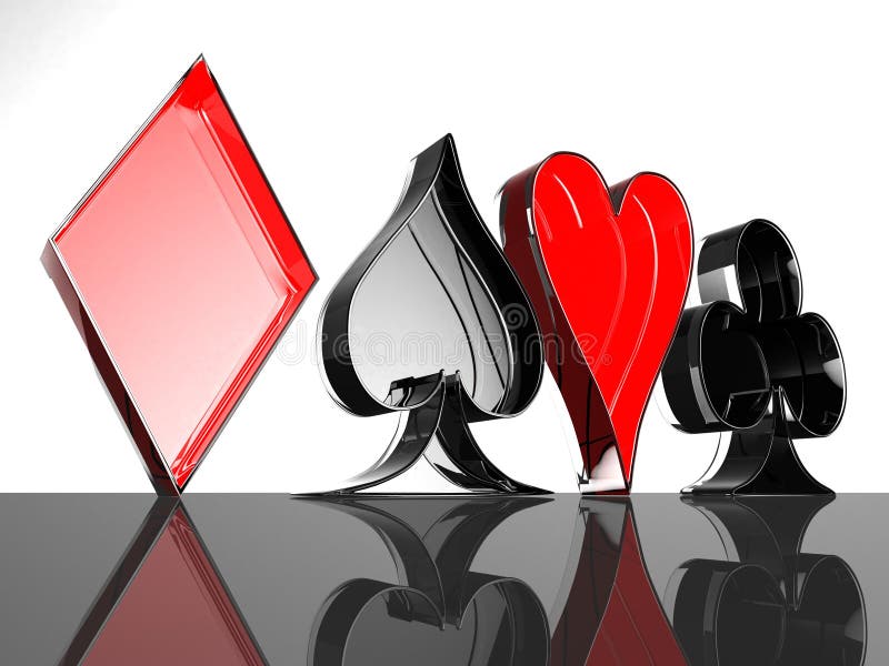 Four Card Suit Round Patterns Stock Vector - Illustration of rhombus ...