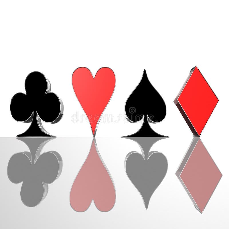 Four Card Suit Round Patterns Stock Vector - Illustration of rhombus ...