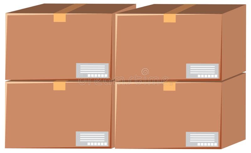 Four Cardboard Boxes Stock Illustrations – 452 Four Cardboard Boxes ...