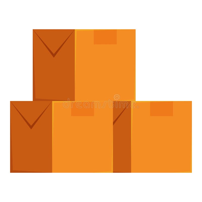 Four Cardboard Boxes Stacked Up on Top of Each Other Stock Vector ...