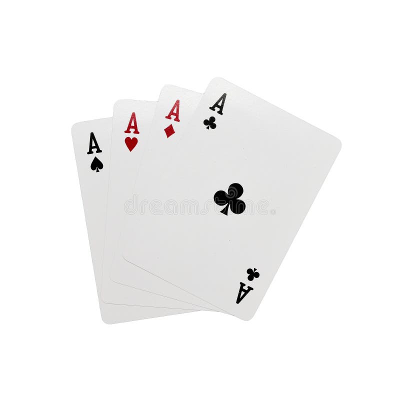 Four cards of Ace stock image. Image of spades, gamble - 46475537