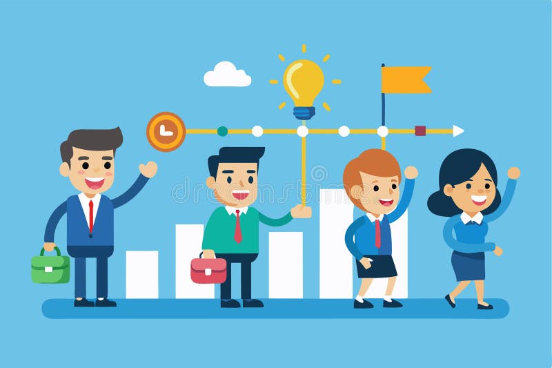 Four Cartoon Characters Engage in Collaborative Public Relations ...