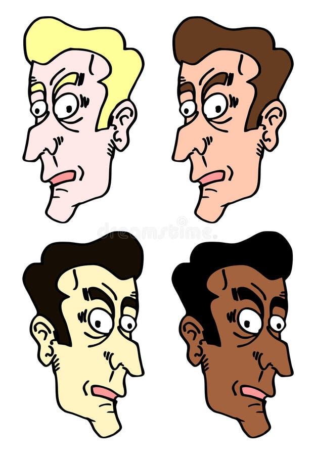 Four cartoon men stock vector. Illustration of expressive - 24127224
