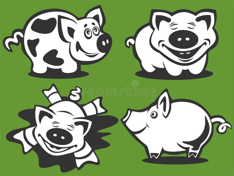 Four Cartoon Piggies Stock Illustrations – 3 Four Cartoon Piggies Stock ...