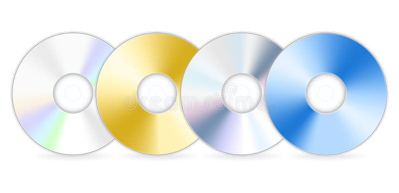 Four cd stock vector. Illustration of silver, entertainment - 7409341