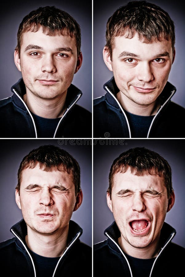 Four characters of man stock photo. Image of furious - 11163978