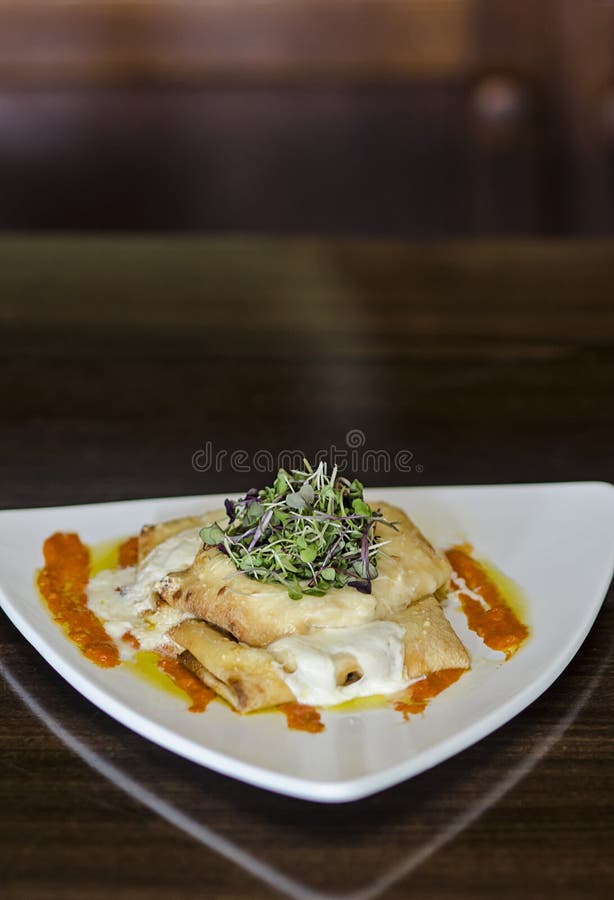 Four cheese crepes stock image. Image of italy, italian - 51414999