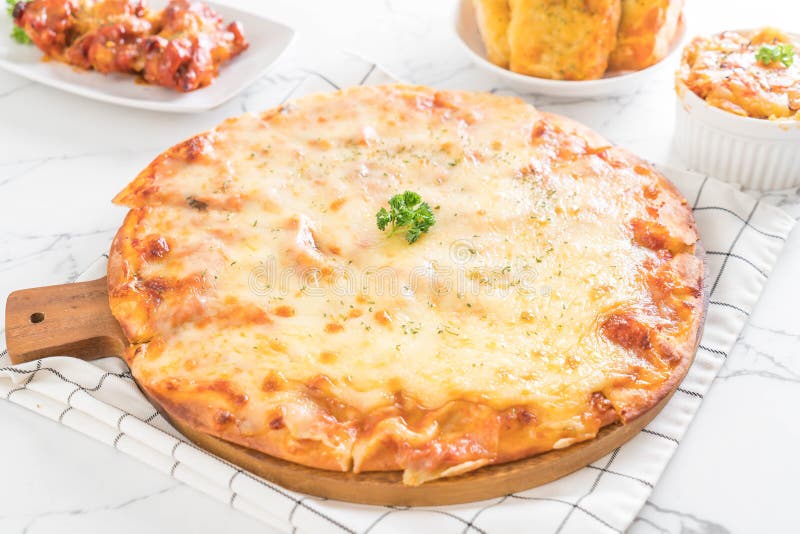Four cheese pizza stock image. Image of cheese, fast - 108774713