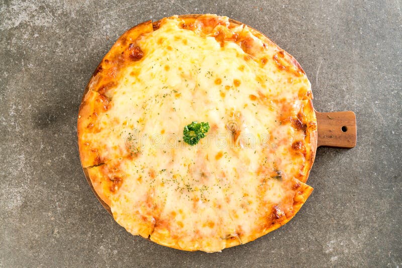 Four cheese pizza stock photo. Image of dinner, single - 129526520