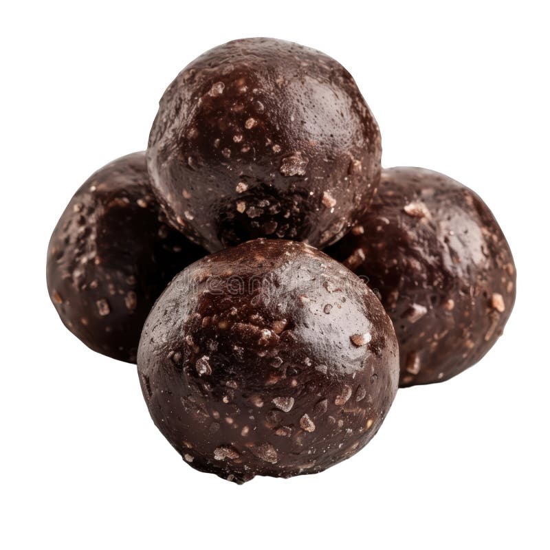 Four Chocolate-Covered Balls with Sprinkles Stock Image - Illustration ...