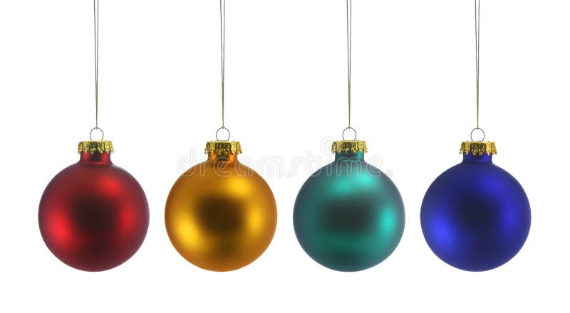 Four Christmas Balls stock photo. Image of four, string - 3604028