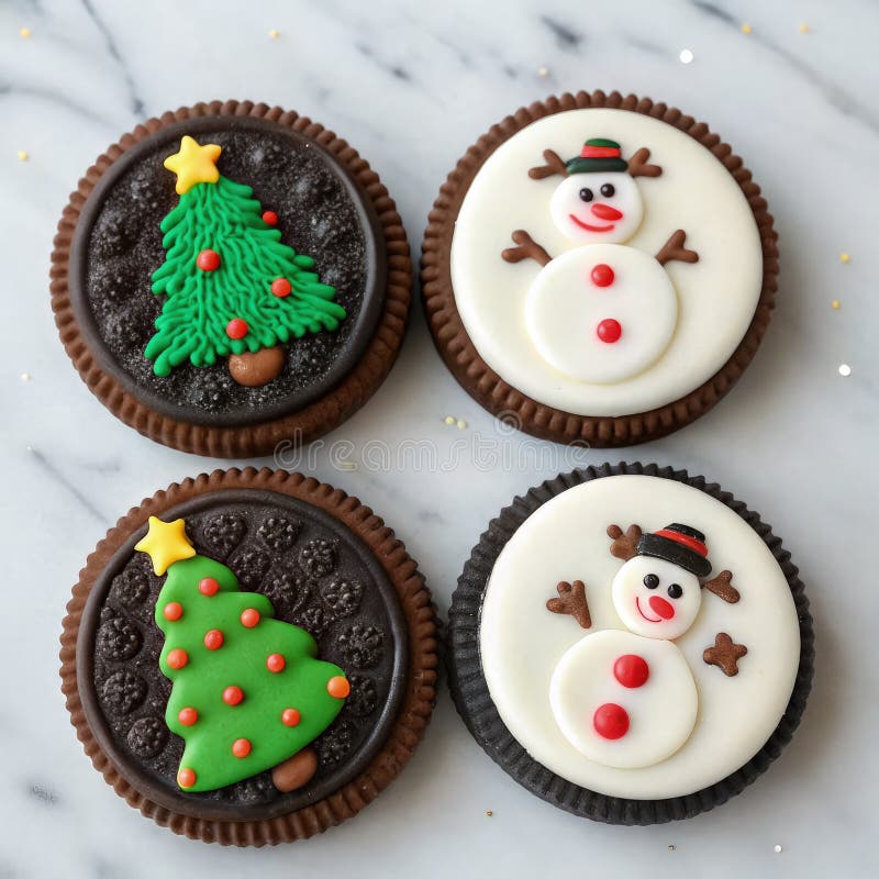 Creative Christmas Oreos Decorated As Festive Trees and Snowmen ...