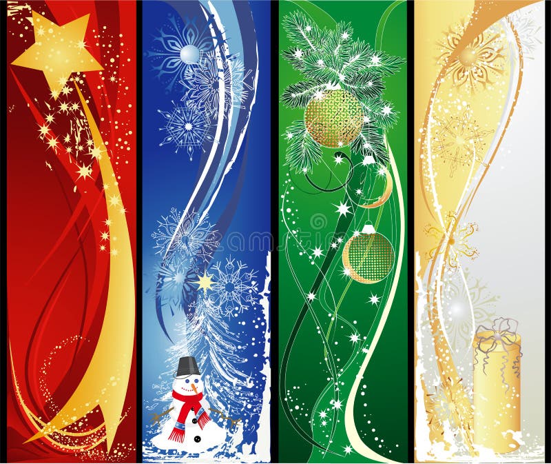 Vertical Christmas banners stock vector. Illustration of graphic - 16516967