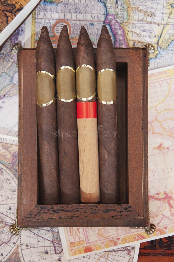 Two cigars and a box stock photo. Image of rolled, wealth - 40604606