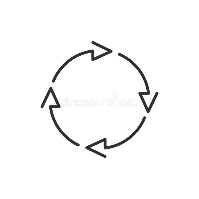 Four Circle Arrows for Infographic. Simple Flat 360 Diagram Icon ...