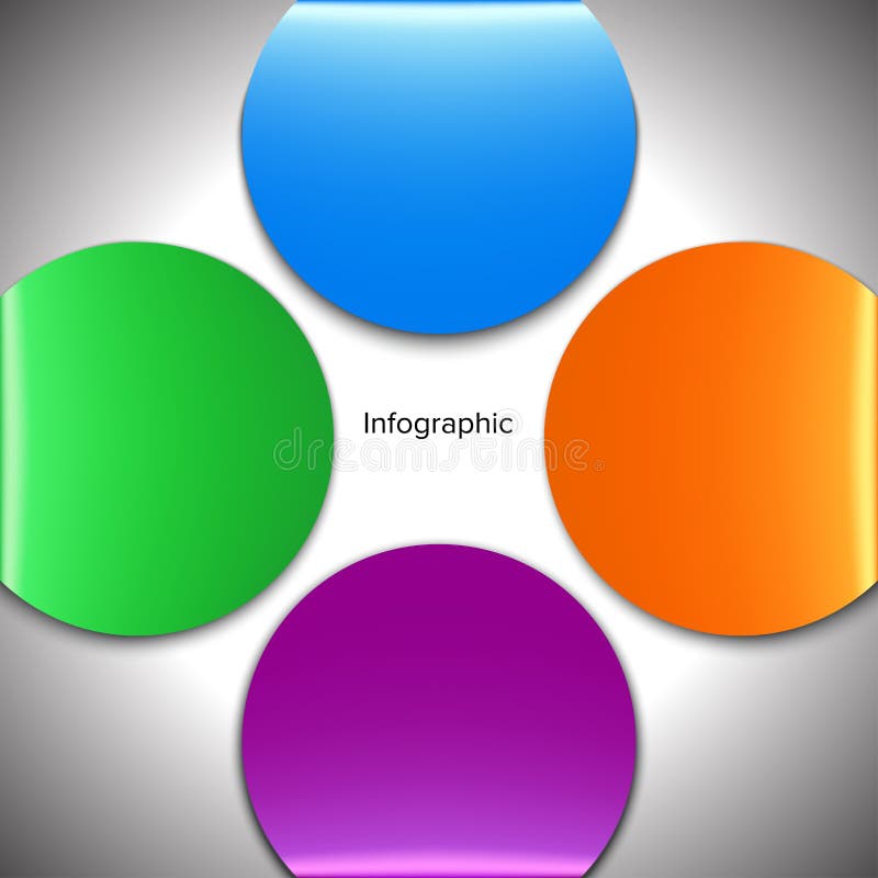 Four circle infographic stock vector. Illustration of infographic ...