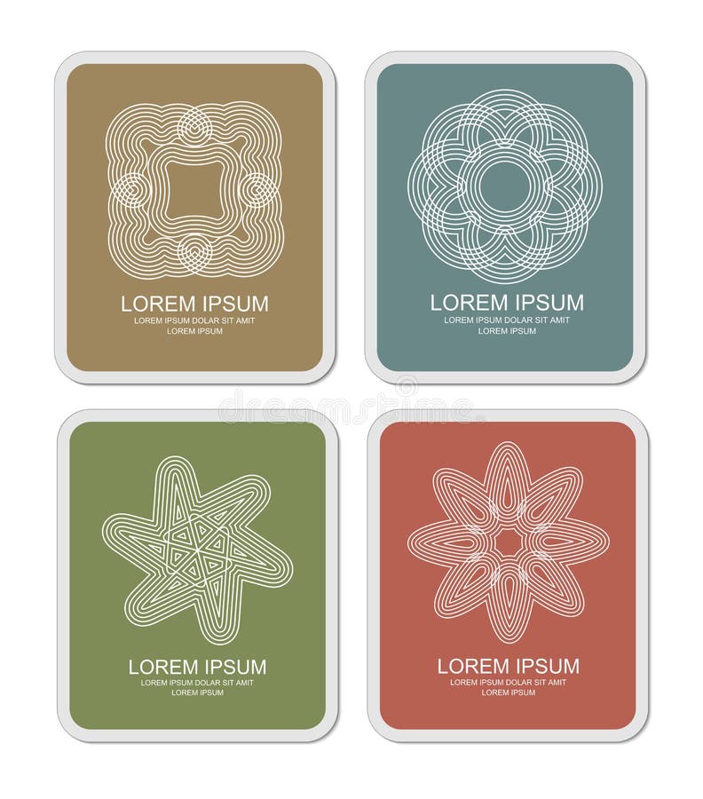 Four Classic Design Elements Stock Illustration - Illustration of ...