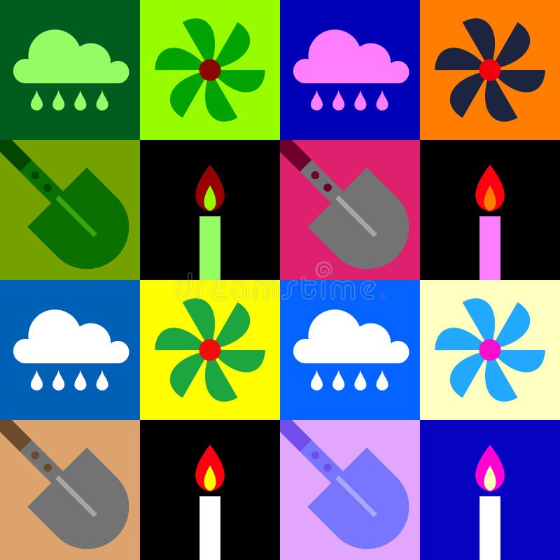 Four Classical elements stock vector. Illustration of environmental ...