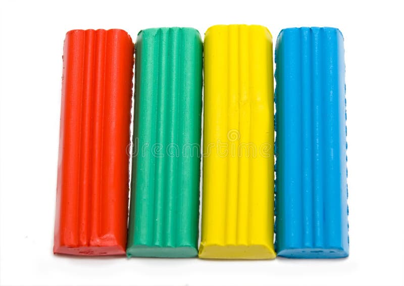 Four clay blocks stock image. Image of plasticine, multi - 4757625