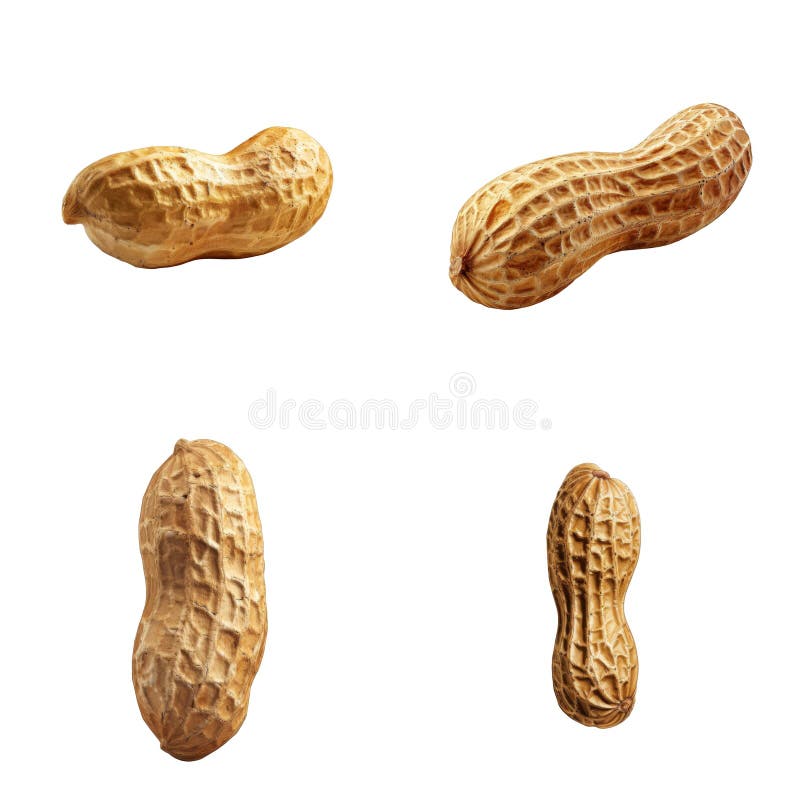 Four Close-Up Images of Peanuts in Their Shells Stock Image ...
