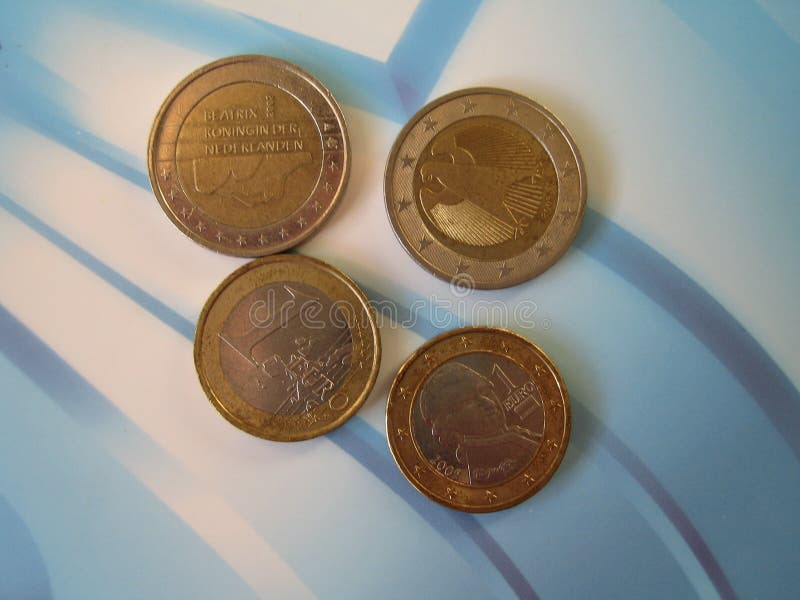 Four coins stock image. Image of euro, symbol, rate, coins - 7737429