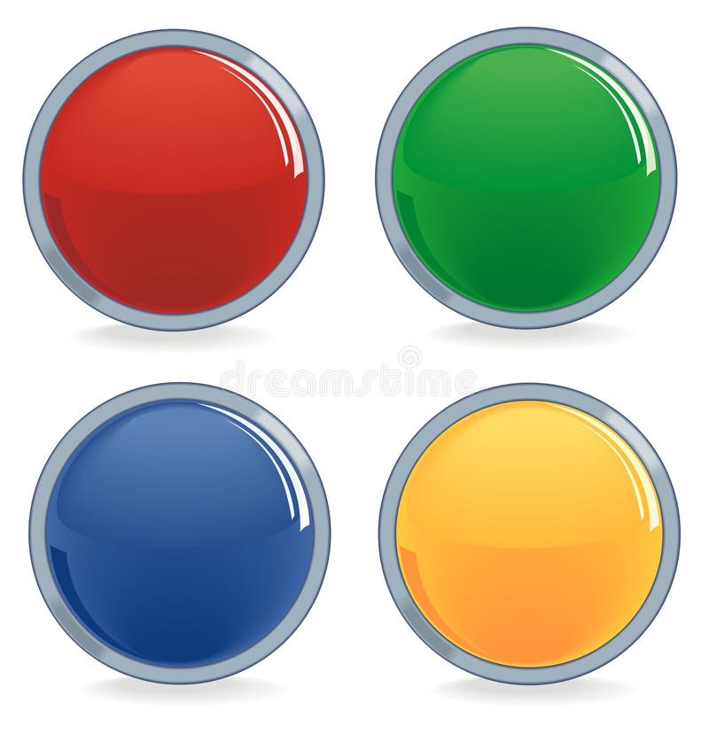 Four color buttons stock vector. Illustration of green - 18124989