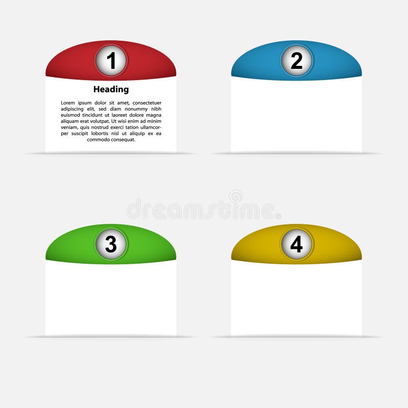 Four color card stock vector. Illustration of paper, modern - 25210301