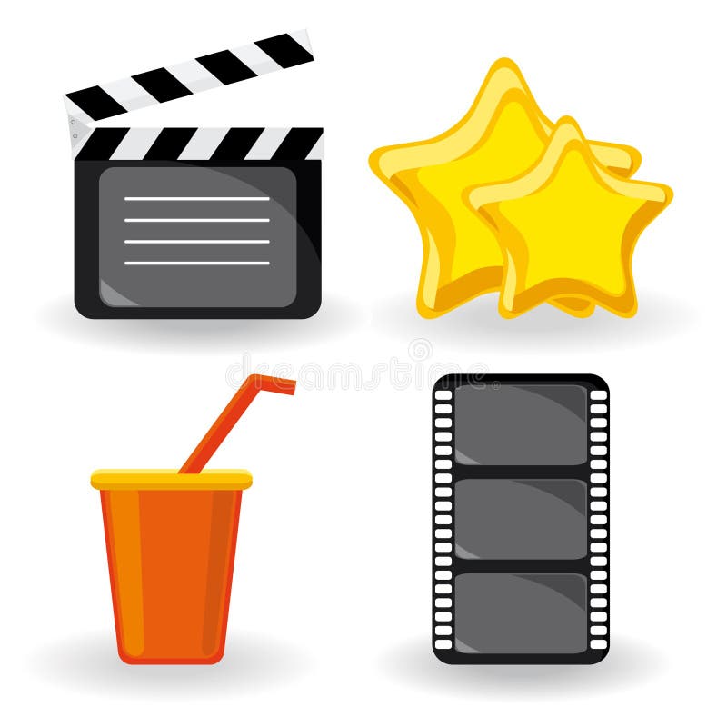 Movie Icons stock vector. Illustration of gray, board - 28958320