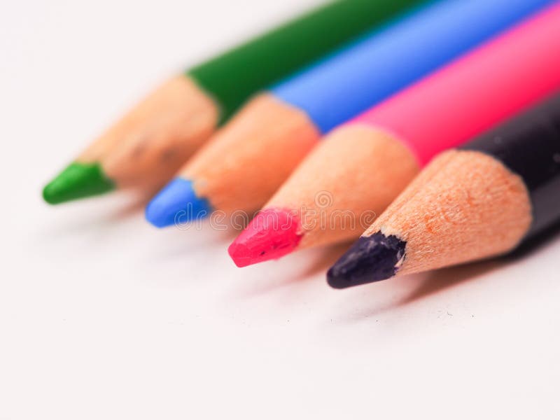 Four color pencils stock photo. Image of colors, tool - 356517698