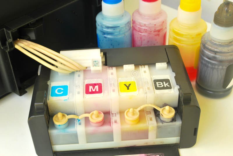 Four Color Printing cmyk. stock photo. Image of business - 143108876