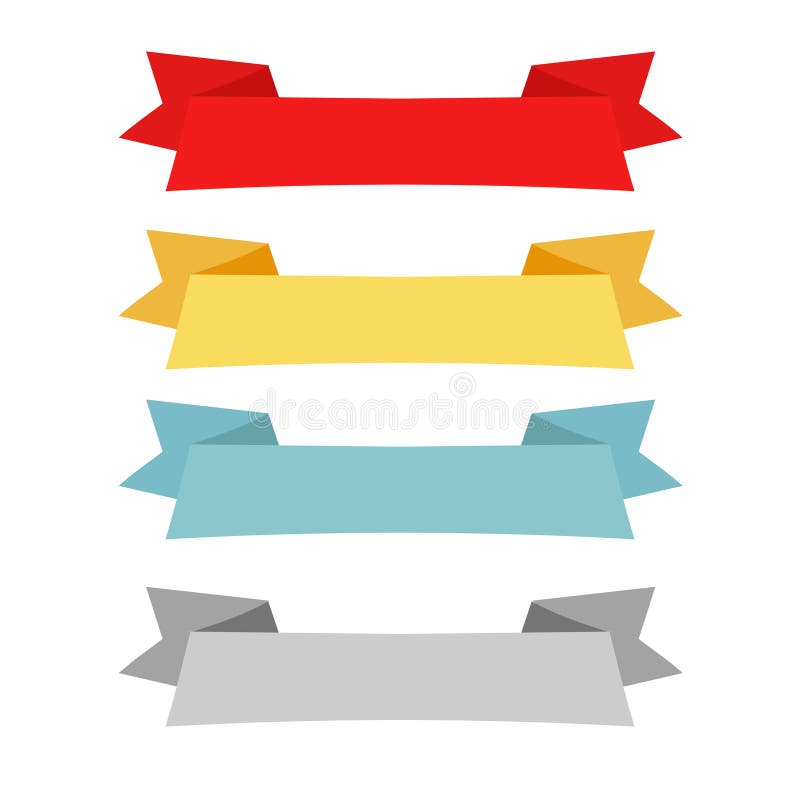 Four color ribbon patterns stock vector. Illustration of decor - 73148891