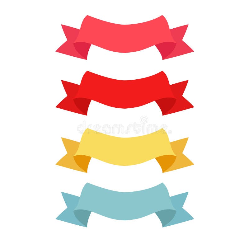 Four color ribbon patterns stock vector. Illustration of bending - 73148894
