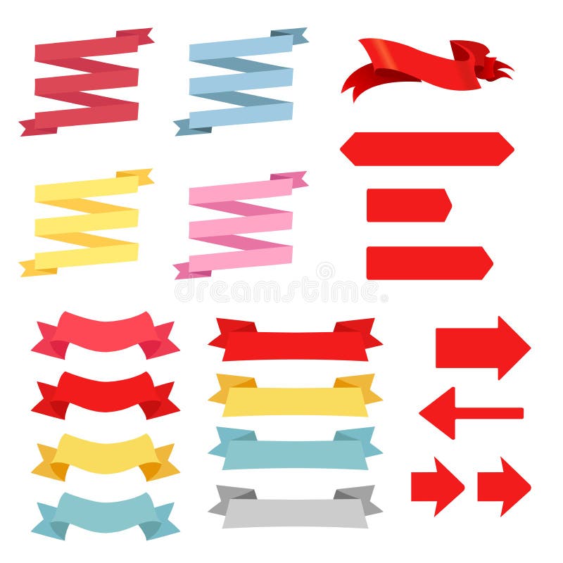 Four color ribbon patterns stock vector. Illustration of sale - 80099139