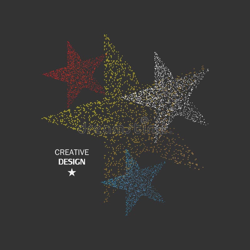 Four Color Star Dots Vector Stock Vector - Illustration of design ...
