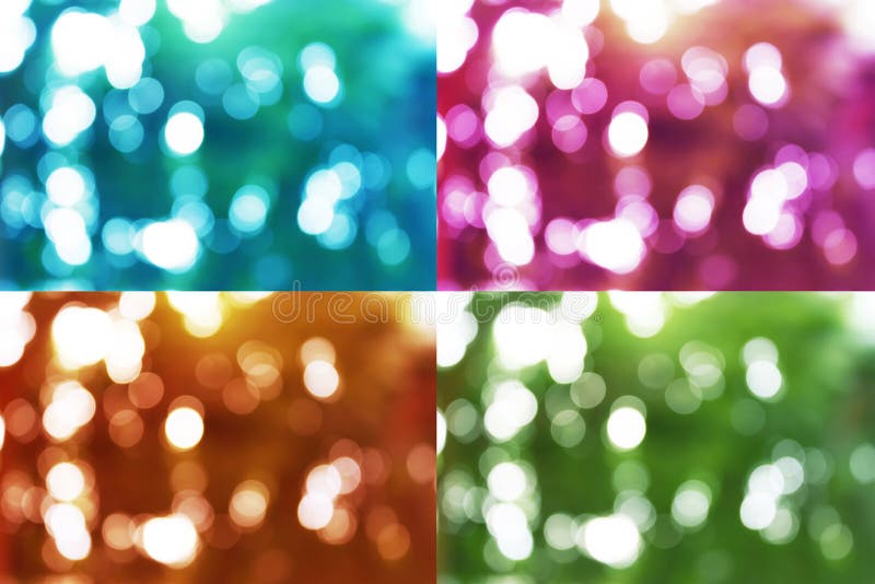 Four Color Types of Bokeh. stock image. Image of holiday - 80175653