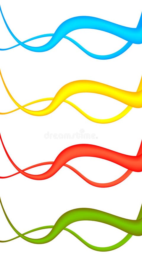 Four Color Waves Picture. Image: 15651525