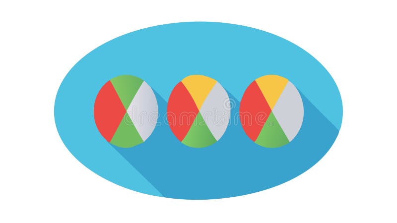 Four Colored Balls Icon for Games or Elements, Vector Design Generative ...