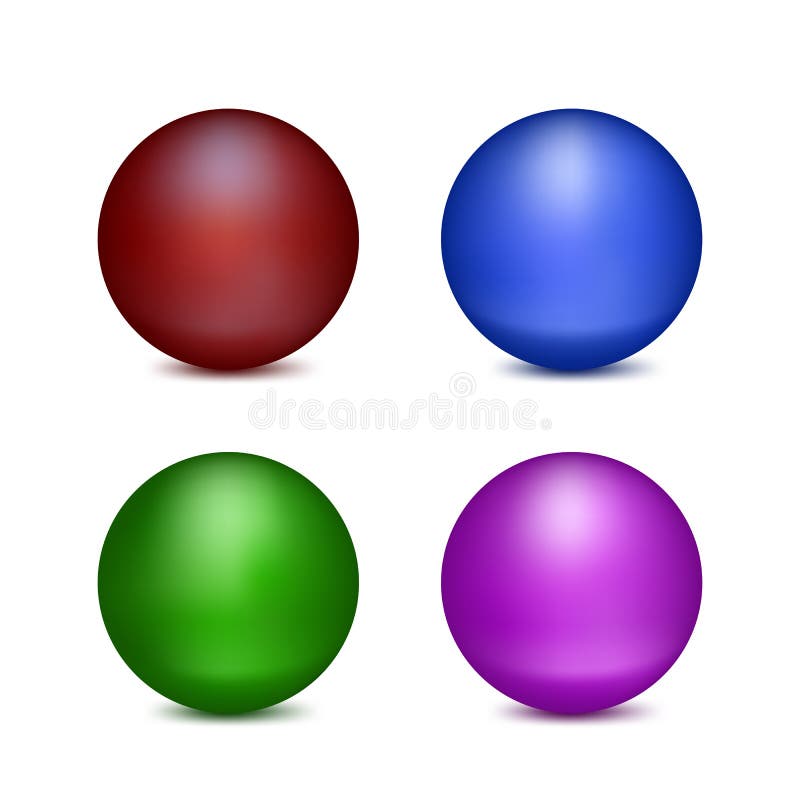 Four colored balls stock vector. Illustration of element - 100972140