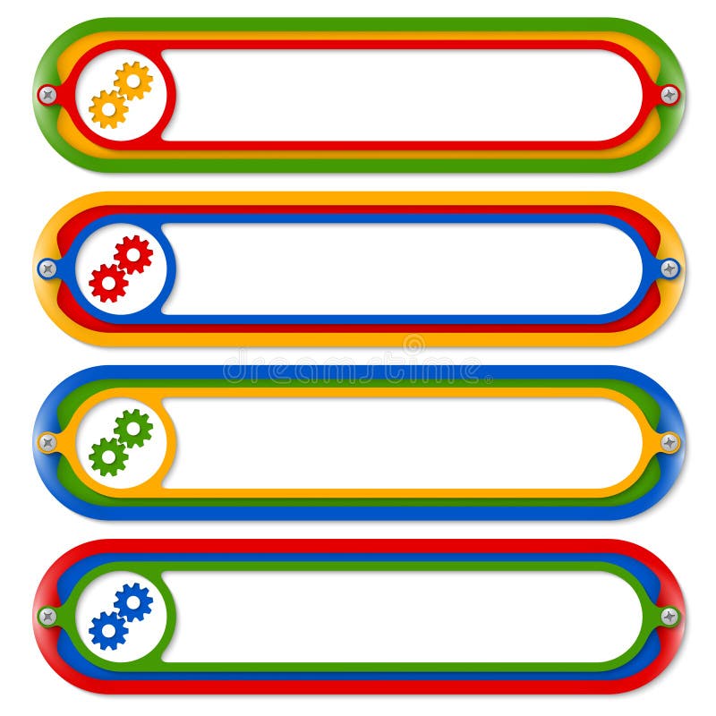 Four colored buttons stock vector. Illustration of icon - 46863291