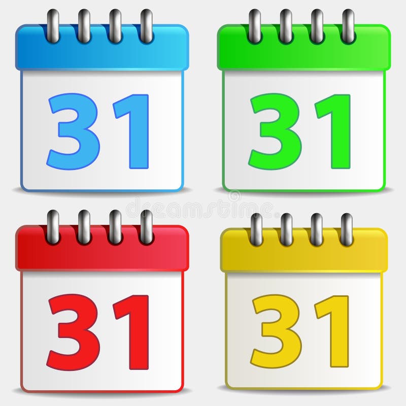 Calendar day one date icon stock vector. Illustration of black - 128951249