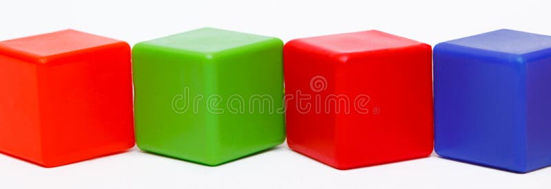 Four Colored Geometric Forms Stock Image - Image of learning, objects ...