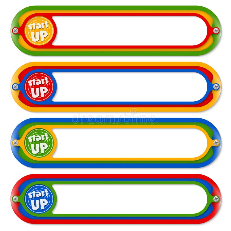 Four colored frames stock vector. Illustration of frame - 71612529