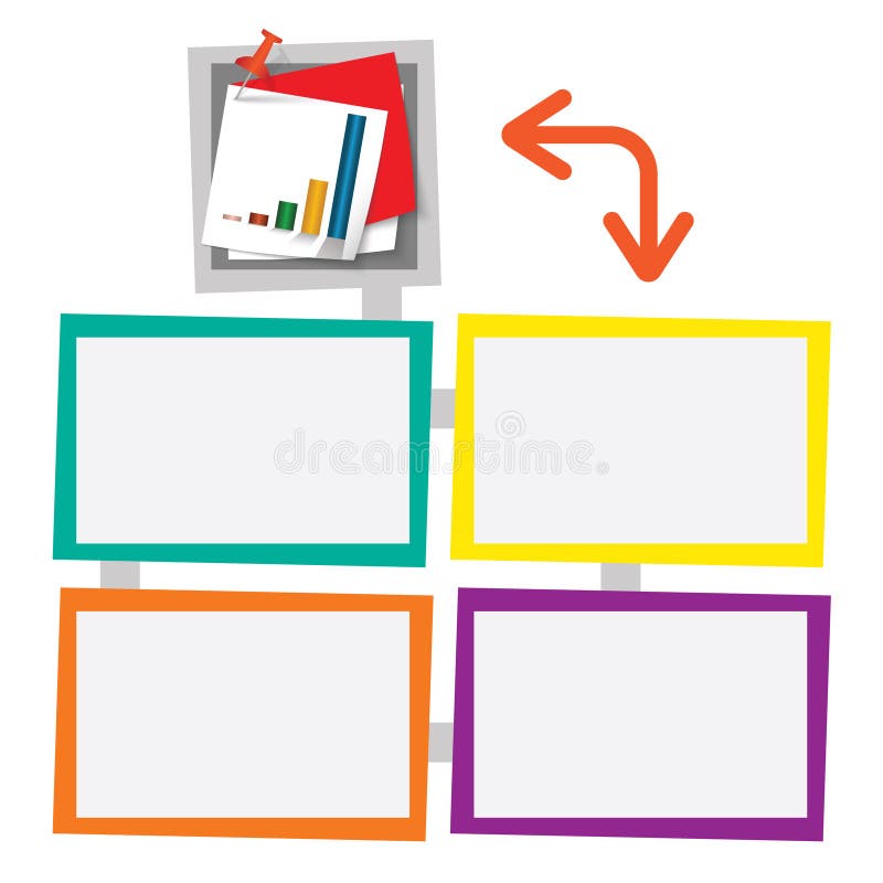 Four colored frames stock vector. Illustration of chart - 67083080