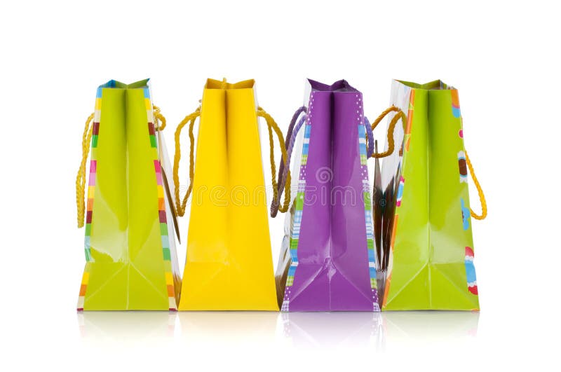 Colored gift bags and box stock photo. Image of container - 47516262